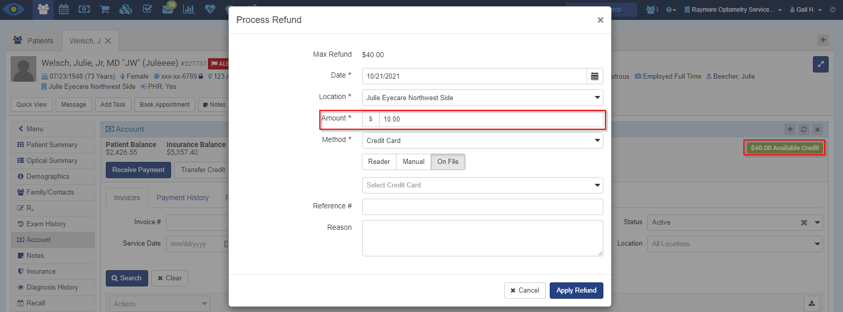 RevPayments - Refund – RevolutionEHR