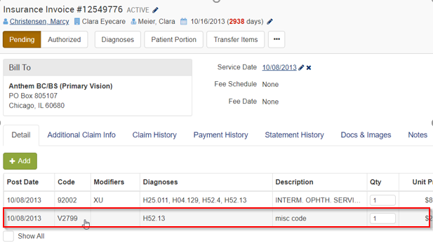 Rejection Message: 2400 Sub Element SV101-07 is missing. – RevolutionEHR